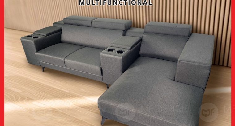 VAVA Sofa L Shape/ 9 Kaki 9ft 3 Seater Sofa/ Big Size Sofa/ panjang ...